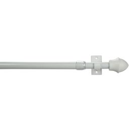 Liedeco Scheibenstange &raquo;Paradiso&laquo; &Oslash; 12 mm 1 l&auml;ufig-l&auml;ufig ausziehbar wei&szlig; Kunststoff, Metall L: 55cm - 85cm &Oslash; 12mm, 1 l&auml;ufig