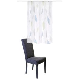 Home Wohnideen Vorhang &raquo;PAOLO&laquo; Kr&auml;uselband 1 Stk. tlg. Kr&auml;uselbandschal PAOLO bedruckt blau Voile, Polyester 175cm, Kr&auml;uselband, 140cm