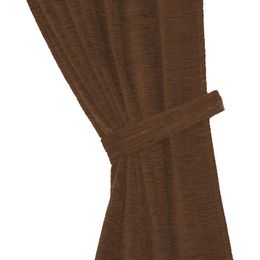 WIRTH Raffhalter &raquo;Thermo-Chenille 288g/m&sup2;&laquo; 2-er Set braun Polyacryl B/H/L: 60cm x 6cm