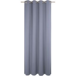 WIRTH Vorhang &raquo;Newbury&laquo; &Ouml;sen 1 Stk. tlg. blau Jacquard, Baumwolle, Polyester 175cm, &Ouml;sen, 130cm