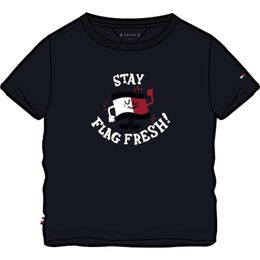 Tommy Hilfiger Jungen T-Shirt &raquo;BOYS GRAPHIC TEE SS&laquo; mit Logodruck blau 68