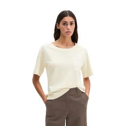 Marc O'Polo Marc O'polo Damen Marc O'Polo T-Shirt loose fit mit aufgesetzter Satin-Tasche beige XL