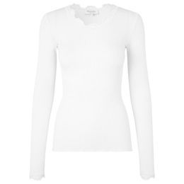 rosemunde Damen rosemunde Longsleeve &raquo;Babette silk shirt mit Seide&laquo; Langarm, mit Spitze, feminin, bequem, Seidenmix wei&szlig; XL
