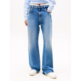 Tommy Jeans Damen Relax-fit-Jeans &raquo;MIA MR RLXD STR&laquo; in blauer Waschung, mit Hammerschlaufe, Mid Rise blau 31, L&auml;nge 32
