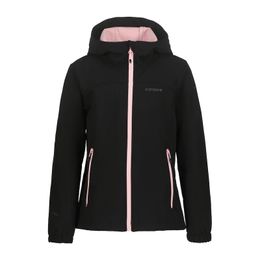 Icepeak M&auml;dchen Softshelljacke &raquo;Icepeak KOBRYN JR&laquo; mit Kapuze mit Kapuze, gerader Abschluss, atmungsaktiv, wasserabweisend schwarz 140