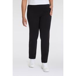 KjBRAND Damen KjBRAND Schlupfhose &raquo;Schlupfhose Susie in Bi-Stretch, Kammgarnoptik&laquo; Sommerhose, ideal f&uuml;r kr&auml;ftige Oberschenkel schwarz 46, N-Gr