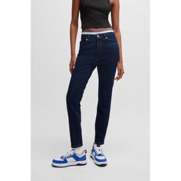 Hugo Damen Hugo Skinny-fit-Jeans &raquo;Malu&laquo; Skinny Fit mit mittlerer Leibh&ouml;he blau 29, L&auml;nge 32