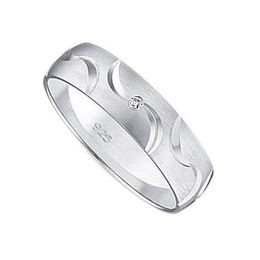 Firetti Unisex Trauring &raquo;Schmuck Geschenk Hochzeit Ehering Trauring "Ich liebe Dich"&laquo; Made in Germany, wahlweise mit oder ohne Brillant silber 16.5, 