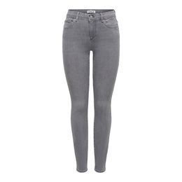 Only Damen Only Skinny-fit-Jeans &raquo;ONLLINEA MID WAIST LANK SK DNM&laquo; Baumwollmischung, mid waist, skinny fit grau M (38), L&auml;nge 30