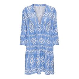 ONLY Kleid 'Ally Athena' Damen Gr&ouml;&szlig;e 44 rauchblau / wei&szlig; Sommerkleid
