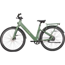 Vaun Unisex &raquo;VAUN SKYLINE Wave-Cityrad Bikes&laquo; 8 Gang Shimano Nexus 8-Gang Schaltwerk Nabenschaltung Mittelmotor 250 W (mit integr. Akku), 