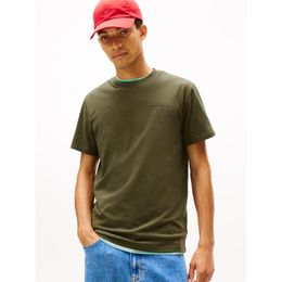 Tommy Jeans Herren T-Shirt &raquo;TJM SLIM LINEAR CHEST TEE EXT&laquo; Mit Rundhalsausschnitt gr&uuml;n 4XL