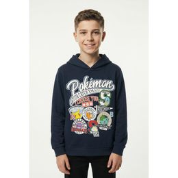 name it Herren Kapuzensweatshirt &raquo;NKMJIM POKEMON NREG SWE WH BRU NOOS SKY&laquo;, Baumwollmischung, regular fit, Pokemon Druck blau 146/152