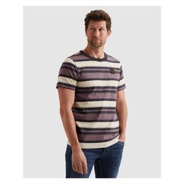 PME-Legend Pme Legend Herren PME LEGEND T-Shirt &raquo;Short sleeve r-neck slub striped jersey&laquo; mit Logo Stickerei L