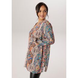 Aniston Plus Damen Aniston PLUS Longbluse mit farbharmonischen Paisleydruck bunt 46