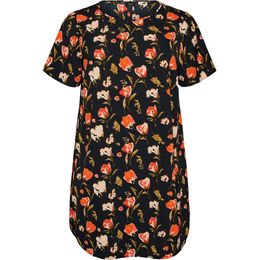 ZIZZI Kleid 'Caanni' Damen Gr&ouml;&szlig;e 58/60 oliv / orange / rot / schwarz Sommerkleid
