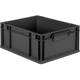 Sch&auml;fer Shop Sch&auml;fer Shop Pure Eurobox Serie Economy, Griffe geschlossen, recycelter Kunststoff, B 400 x T 300 x H 170 mm, 16 l, anthrazit