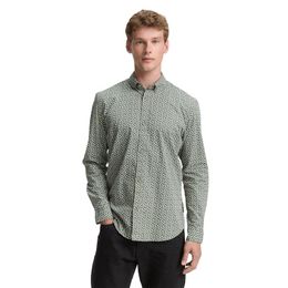 Tom Tailor Denim Herren Tom Tailor Denim Langarmhemd &raquo;POPLIN&laquo; mit Streifenmuster wei&szlig; XL, N-Gr