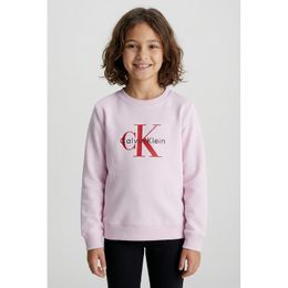 Calvin Klein Jeans Kinder Sweatshirt &raquo;CK MONOGRAM TERRY CN SWEATSHIRT&laquo;, f&uuml;r Kinder bis 16 Jahre, Logo-Print rosa 14 (164)