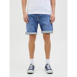Jack & Jones Jack & Jones Herren Shorts &raquo;JJIORIGINAL mit stylischem Aufschlag und Knopfleiste&laquo; Baumwollmischung, regular fit blau S, N-Gr