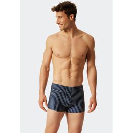 Schiesser Herren Badeshorts &raquo;Nautical Casual&laquo; Innenslip, kleine Tasche mit RV, gestreift blau 7, N-Gr