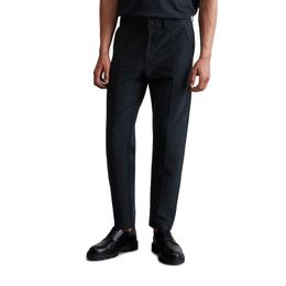 Marc O'Polo Marc O'polo Herren Marc O'Polo Jerseyhose fixierte B&uuml;gelfalte vorne, innenliegender Tunnelzug mit Kordel blau M, N-Gr