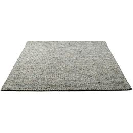 Theko Wollteppich &raquo;Arlberg&laquo; rechteckig 23 mm H&ouml;he reine Wolle, Strickoptik, ideal im Wohnzimmer & Schlafzimmer beige Wolle B : 70cm 1 Stk., 23mm, L: 