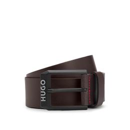 Hugo Herren Hugo Lederg&uuml;rtel &raquo;Gelio-B_Sz40&laquo; Hugo Markenlabel, rote Ziehnaht braun 95