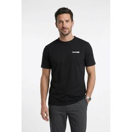 Calvin Klein Herren T-Shirt reine Baumwolle, Regular Fit, Brust- und R&uuml;ckendruck schwarz L