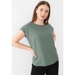 Only Damen Only Kurzarmshirt &raquo;ONLCLAUDIA S/S GLITTER STRIPE TOP JRS&laquo; gold XS