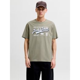 Jack & Jones Jack & Jones Herren T-Shirt &raquo;JJELOGO TEE SS O-NECK 2 COL AW26 SN&laquo; Baumwolle, regular fit gr&uuml;n XS