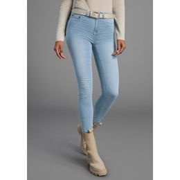 Arizona Damen Skinny-fit-Jeans &raquo;Ultra Stretch&laquo; skinny-fit, betonte Taille, shaping-Effekt, high Waist blau 46, N-Gr