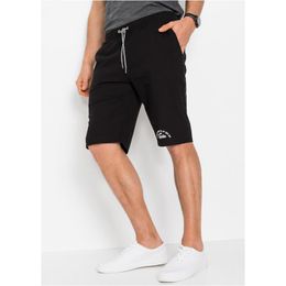 bonprix Herren bonprix Bermudas aus Baumwolle, mit Kordelverschluss, Regular Fit schwarz 68/70, N-Gr
