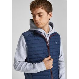 Jack & Jones Jack & Jones Herren Steppweste &raquo;JJEMULTI BODYWARMER COLLAR NOOS&laquo; normal, Polyester, ohne Kapuze blau S