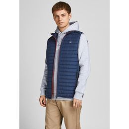 Jack & Jones Jack & Jones Herren Steppweste &raquo;JJEMULTI BODYWARMER COLLAR NOOS&laquo; normal, Polyester, ohne Kapuze blau XXL