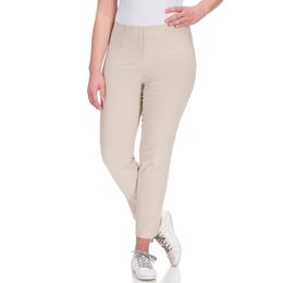 KjBRAND Damen KjBRAND Stoffhose &raquo;Susie XS Ankle Bengaline&laquo; Sommerhose mit Schlupfbund beige 44, N-Gr