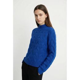 V&eacute;ro Moda Vero Moda Damen Strickpullover &raquo;VMVIRGO LS HIGHNECK PULLOVER BF&laquo; blau XS