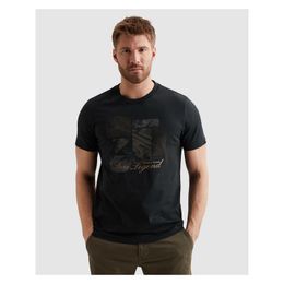 PME-Legend Pme Legend Herren PME LEGEND T-Shirt &raquo;Short sleeve r-neck single jersey fotoprint&laquo; mit Logo Print schwarz M