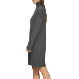 Qs Damen QS Strickkleid Ohne Taschen mit geripptem Stehkragen schwarz S, N-Gr