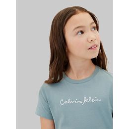 Calvin Klein Jeans M&auml;dchen T-Shirt Rundhalsausschnitt, Slim Fit, reine Baumwolle 6 (116)