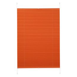 K-home Plissee &raquo;Siena&laquo; Lichtschutz energiesparend ohne Bohren orange Obermaterial: 100% Polyester 130cm, zweiseitig verschiebbar, 60cm