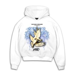 Mj Gonzales Sweatshirt 'Vintage' Herren Gr&ouml;&szlig;e L blau / gelb / schwarz / wei&szlig;