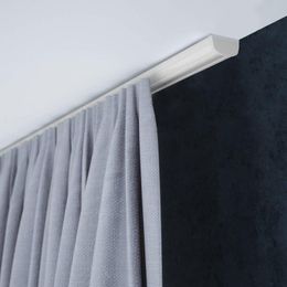 SN DECO GROUP Gardinenschiene &raquo;Objektschiene SC&laquo; 1 l&auml;ufig-l&auml;ufig Fixma&szlig; erh&auml;ltlich in versch. L&auml;ngen und Farben, Innenlauf, Vorlangschiene silber 