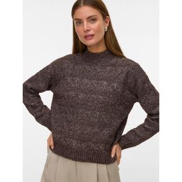 V&eacute;ro Moda Vero Moda Damen Strickpullover &raquo;VMVIRGO LS HIGHNECK PULLOVER BF&laquo; braun XL