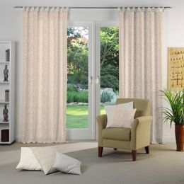 WIRTH Vorhang &raquo;Gospic&laquo; Schlaufen 1 Stk. tlg. orange Jacquard, Baumwolle, Polyester 245cm, Schlaufen, 132cm