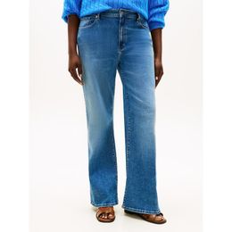 Tommy Hilfiger Curve Damen Bootcut-Jeans &raquo;CRV DNM FINN FLARE RW&laquo; in gro&szlig;en Gr&ouml;&szlig;en, in ausgestellter Form blau 48, N-Gr