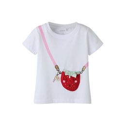 name it Shirt 'NMFJOLINE' girl size 98 Mint / Rose / Dark red / White