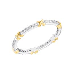 Amor Damen Fingerring &raquo;Small Elegance&laquo; mit Zirkonia (synth.) gold 56, Silber 925 (Sterlingsilber), 2mm