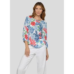 Rabe Damen Klassische Bluse mit All-Over Print 36