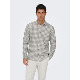 Only & Sons Only & Sons Herren ONLY & SONS Karohemd &raquo;GUDMUND LS CHECKED SHIRT&laquo; Baumwolle, slim fit schwarz M, N-Gr